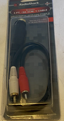 Radio Shack 1 Ft Y Cable Sileded 4202548 | eBay