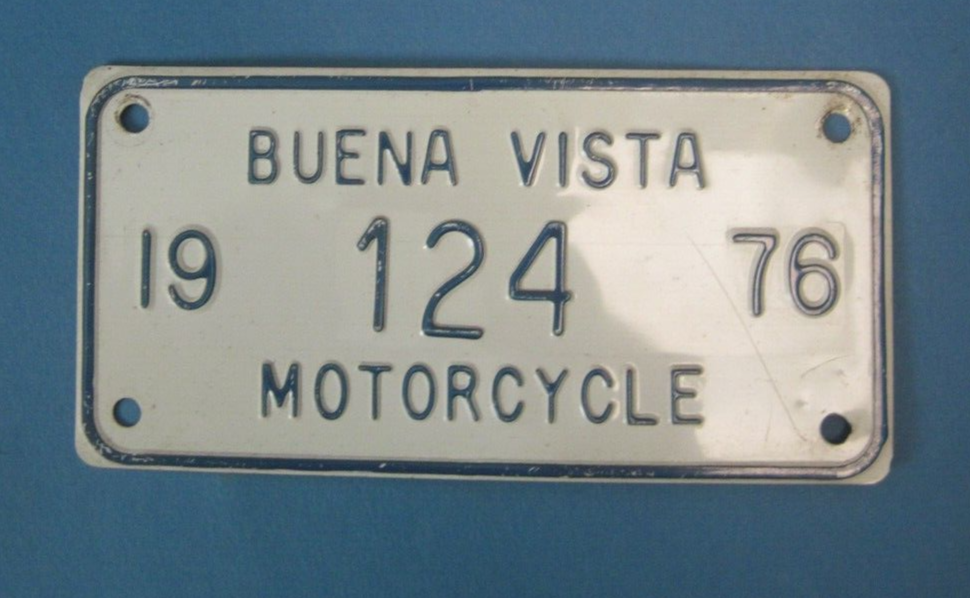 1976 Buena Vista Virginia Motorcycle License Plate | eBay