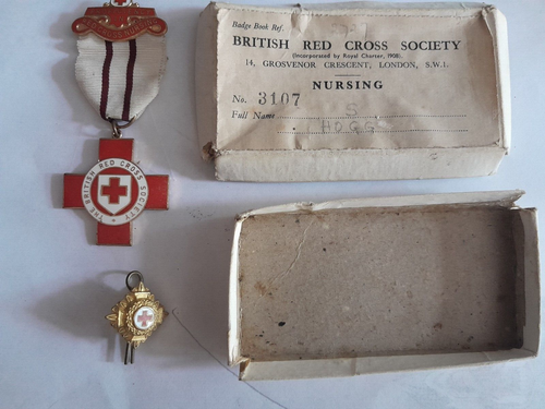 British red cross nursing medal and pin badge with certificates Free ...