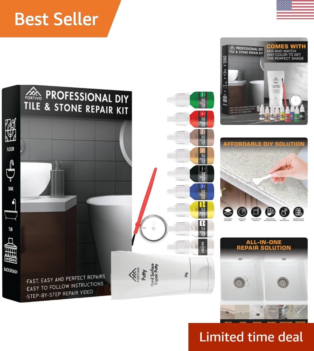 Best Porcelain Chip Repair Ultra Fast Drying Professional Porcelain,