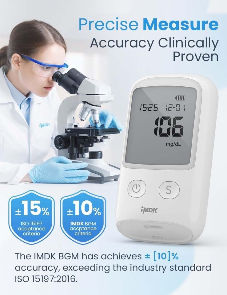 Diabetes Test Kit with Glucose Monitor Meter & 206 Blood Sugar Testing ...