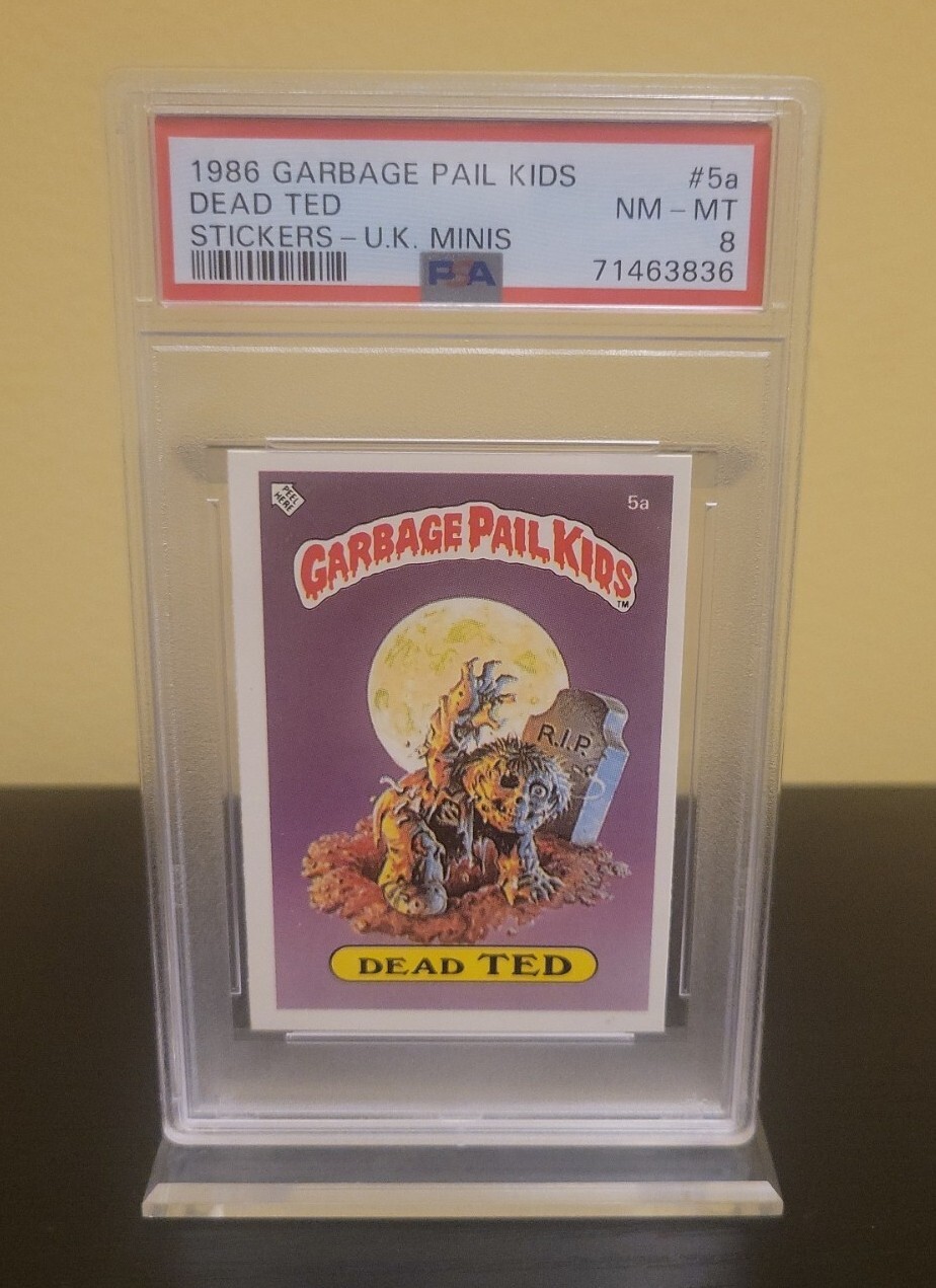 1986 Garbage Pail Kids GPK Stickers UK Minis Dead Ted #5a PSA 8 RARE | eBay