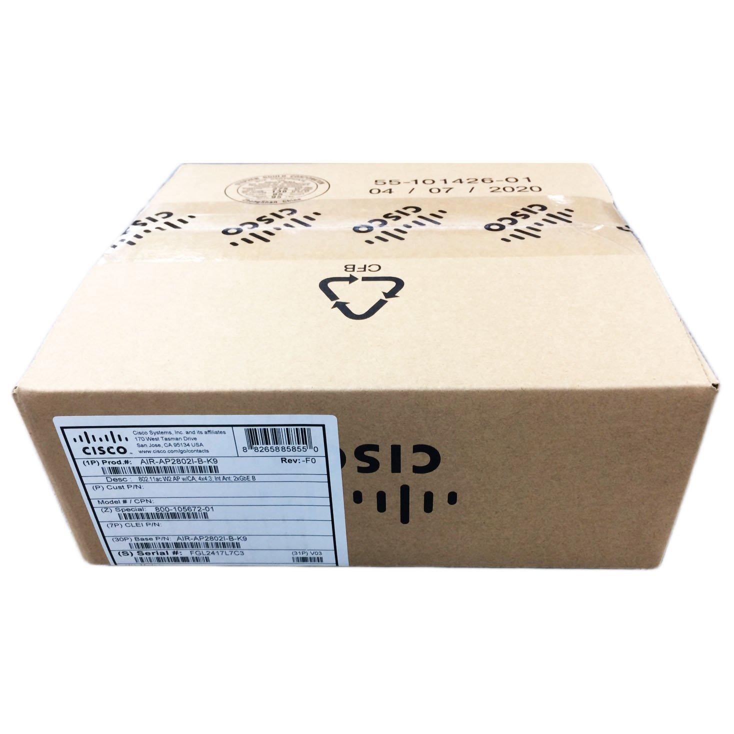 Cisco AIR-AP2802I-B-K9 802.11ac W2 AP w/CA; 4x4:3; Int Ant; 2xG | eBay