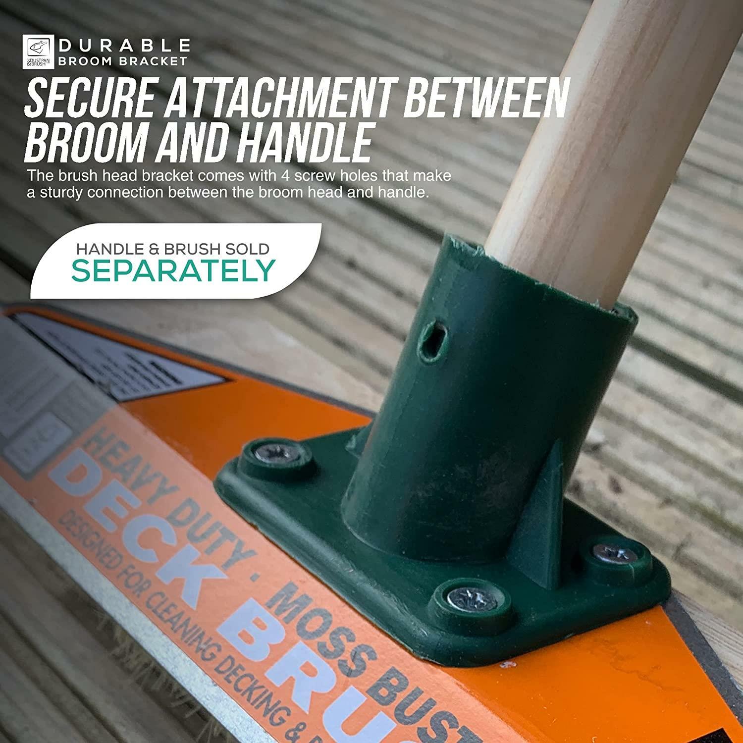 3x Broom Handle Bracket Plastic Sweeping Brush Shaft 1 1/8 Head Support ...