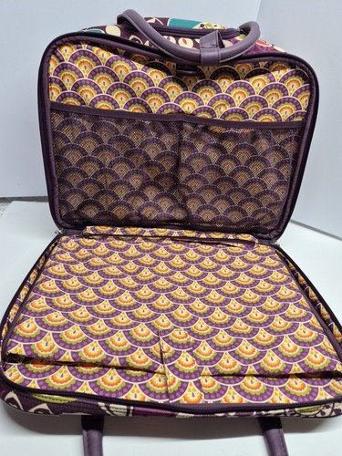 VERA BRADELY CARRY ON Rolling Wheel Plum Crazy, 17" Retired | eBay