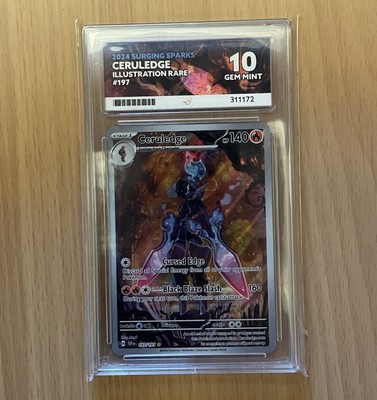Ceruledge 197/191 GRADE 10 (Ace) Illustration Rare Surging Sparks ...