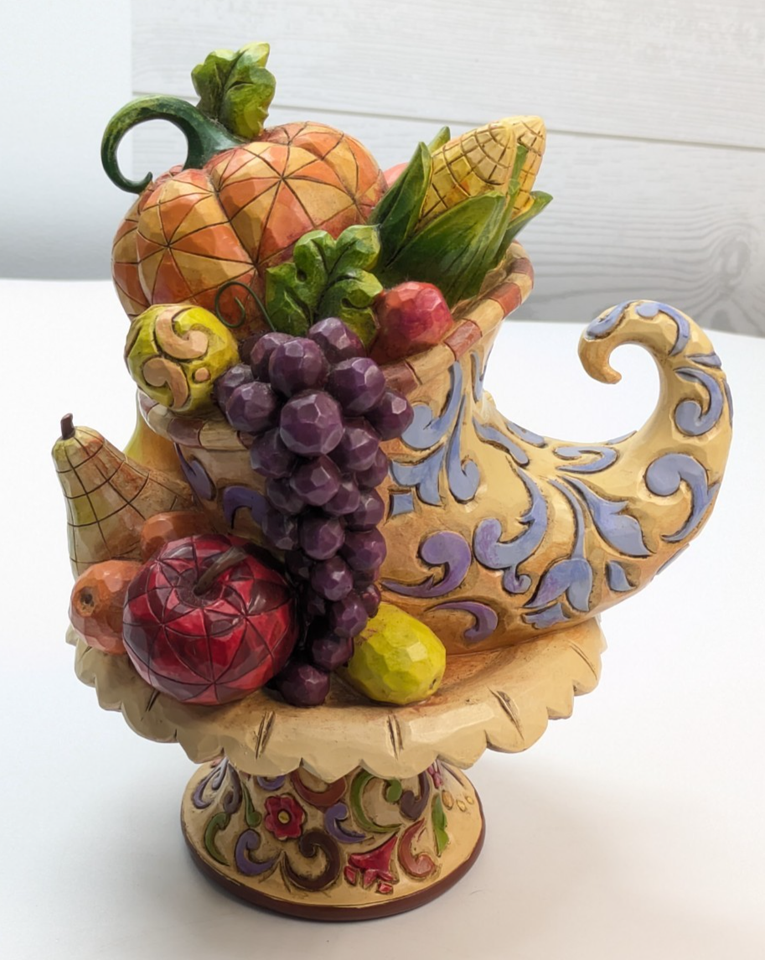 Jim Shore Heartwood Creek Cornucopia of Plenty 4015695 Pedestal ...