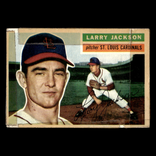 Larry Jackson #119 1956 Topps (damage) St. Louis Cardinals Baseball ...
