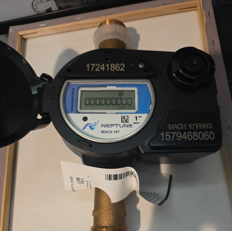 Neptune Water Meter 3/4" Mach 10 R900M V4 Glass and Plastic Ultrasonic ...