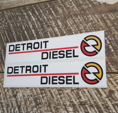 DETROIT DIESEL DECAL STICKER RETRO TRUCK RIG ROD GARAGE SHOP VINTAGE ...
