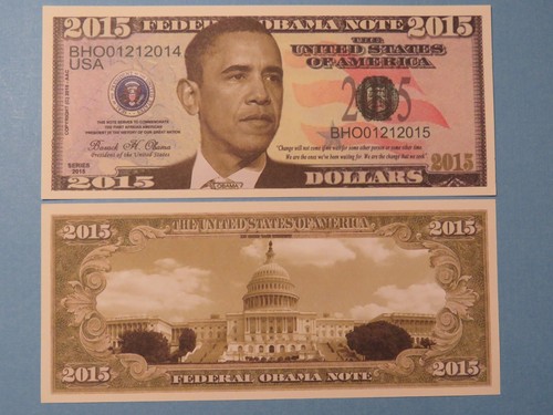 4 Bills: Barack OBAMA, 44th USA President, 2015 - $1,000,000 One ...