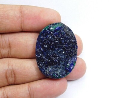 Top Grade 100% Natural Azurite Druzy Gemstone Loose For Jewelry 90 Cts ...