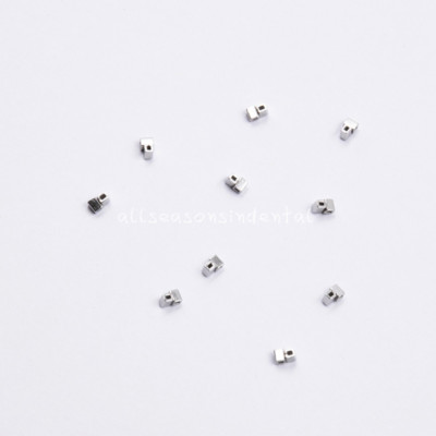 10 Pcs Stainless Steel Orthodontic Dental Crimpable Hooks Cross Tube On ...