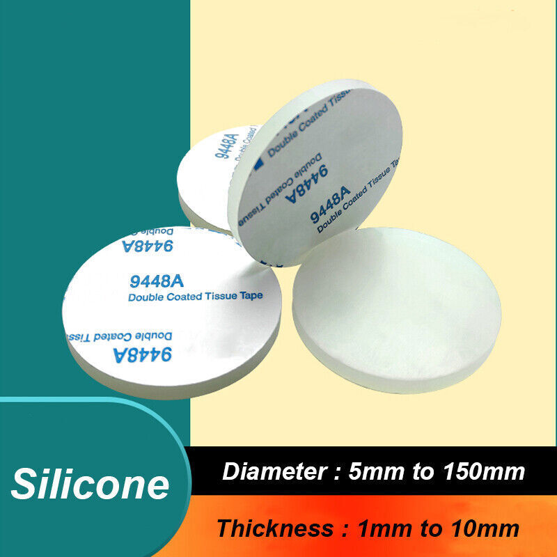 10Pcs Silicone Solid Discs Self Adhesive Round Pad Sealing Cushioning ...