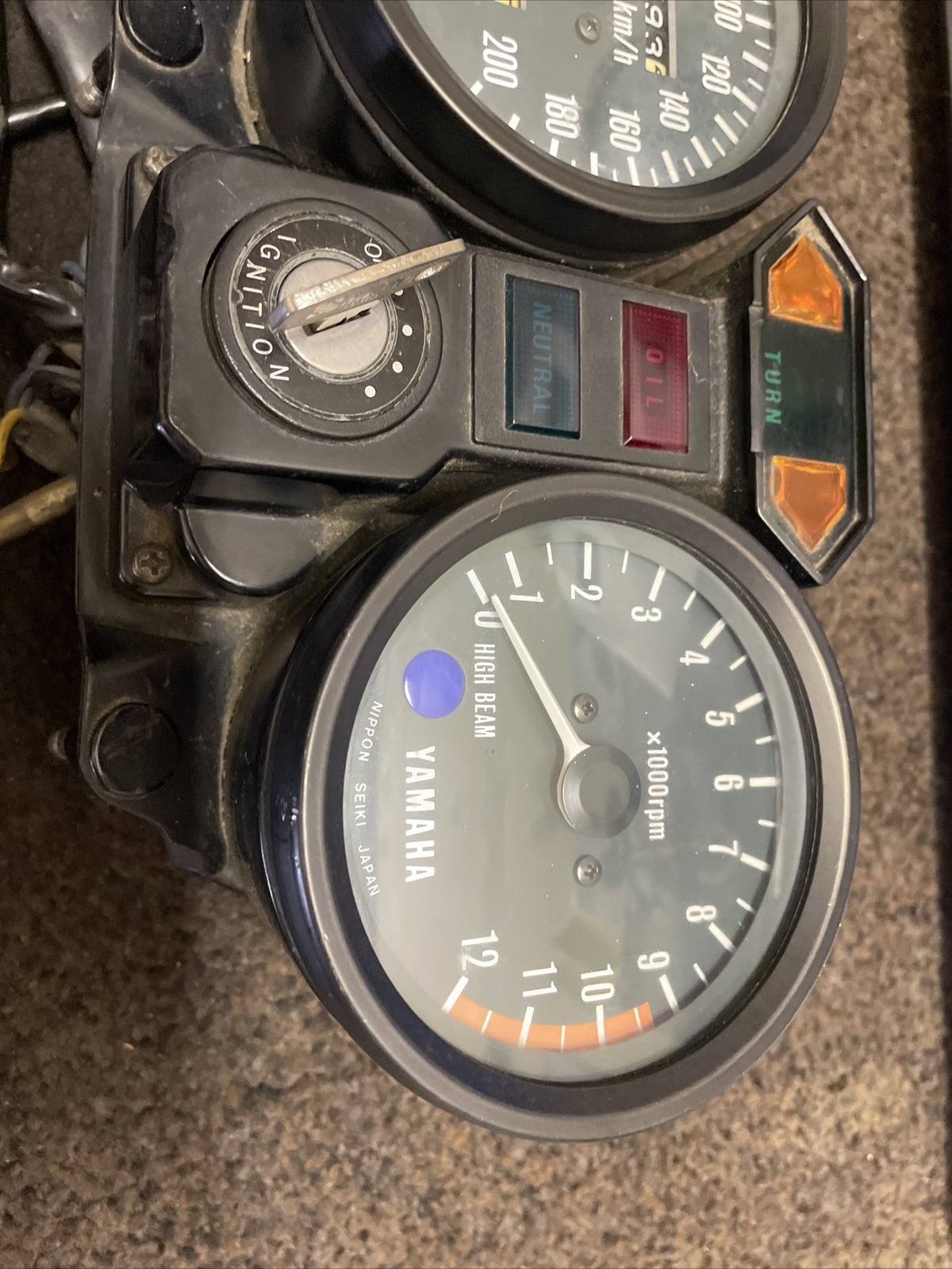 Yamaha RD250 RD400 XS250 XS400 Speedometer Clocks Ignition Switch | eBay