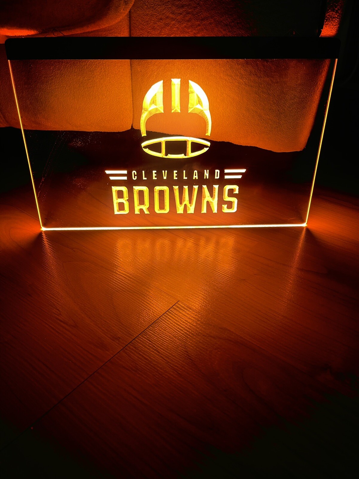 CLEVELAND BROWNS LED NEON ORANGE LIGHT SIGN 8x12 | eBay