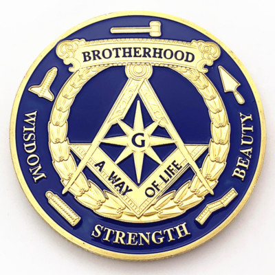 FREEMASON MASONIC MASON MAKING GOOD MEN BETTER Brotherhood CHALLENGE ...