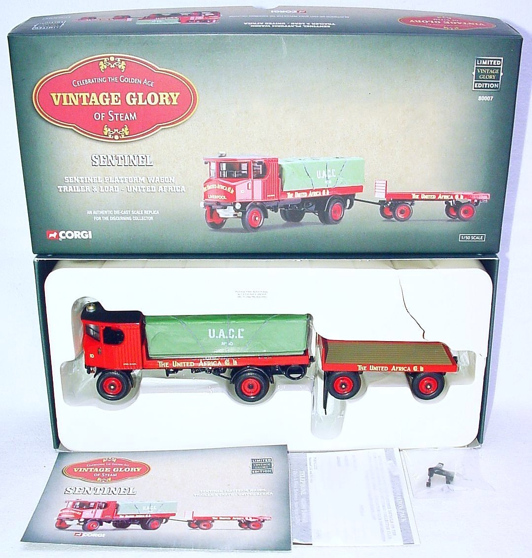Corgi Toys 1:50 SENTINEL D64 STEAM WAGON & LOAD TRAILER UNITED AFRICA ...