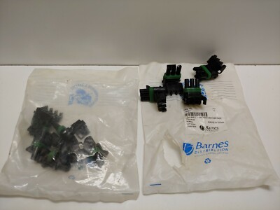 LOT OF (9) NEW OLD STOCK! BARNES 3-WAY WEATHER PACK CONNECTOR SHELLS ...