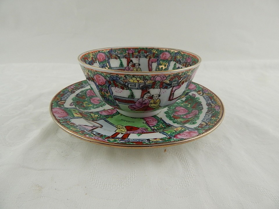 Antique Plate And Rice Bowl Signed Chinese Archaic Oriental Art | eBay