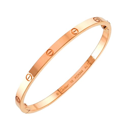 Cartier Love Bracelet Bangle SM 18K Pink Gold 750 Size15 90258384 | eBay