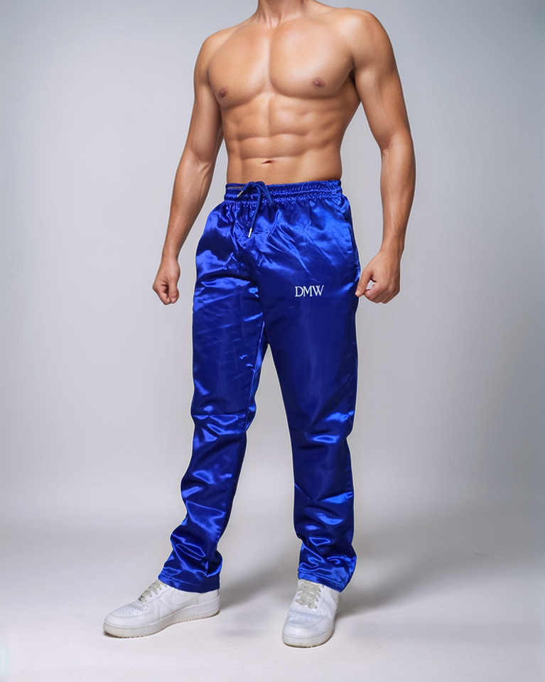 Sporty Shiny Satin Track Pants – Glossy Athletic Joggers with Mesh ...