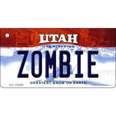 Zombie Utah State License Plate Tag Key Chain KC-10209 | eBay