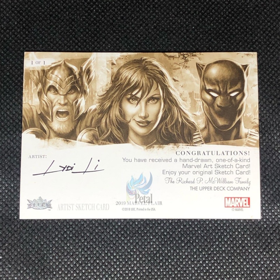 Artist by Lydi Li Tubillara Upper Deck Flair Marvel 2019 Sketch Card ...