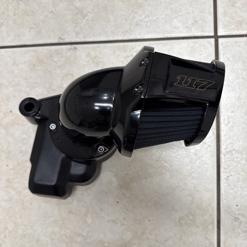 Oem HARLEY M8 SCREAMIN EAGLE BLACK 117 HEAVY BREATHER AIR CLEANER 18-22 ...