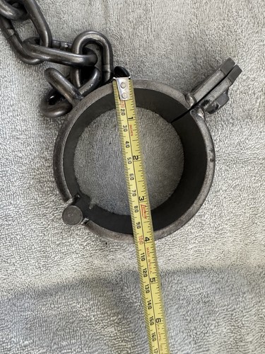 Ankle Stainless Steel Wide Locking Leg Restraint Cuffs D-Ring Hinged ...