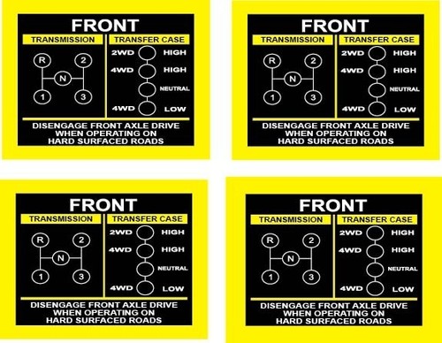 CJ5 CJ6 Decal Stickers Transmission Gear Shift Pattern (4 Pack) J299 | eBay