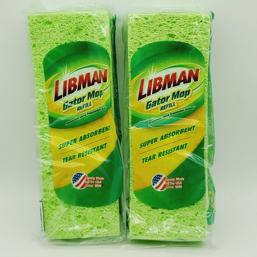 Libman Gator Mop Refill Super Absorbent #03021 Set of 2 NIP New Made in ...