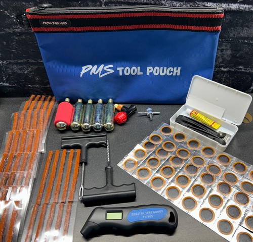 Trail ATV UTV Tire Repair Kit Tube Patch Plug CO2 Cartridge Inflator ...