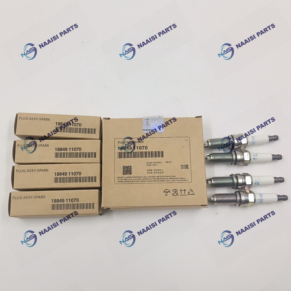 OEM NEW Spark Plugs Set 4pcs OEM For Hyundai Kia Genesis 15-22 18849 ...