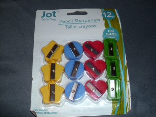 Assorted shapes colors pencil sharpener: School supplies 12 pcs | eBay
