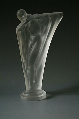 ART DECO ETLING " NUE AU BRAS TENDU " GLASS FIGURE BY SEVRES CRYSTAL | eBay