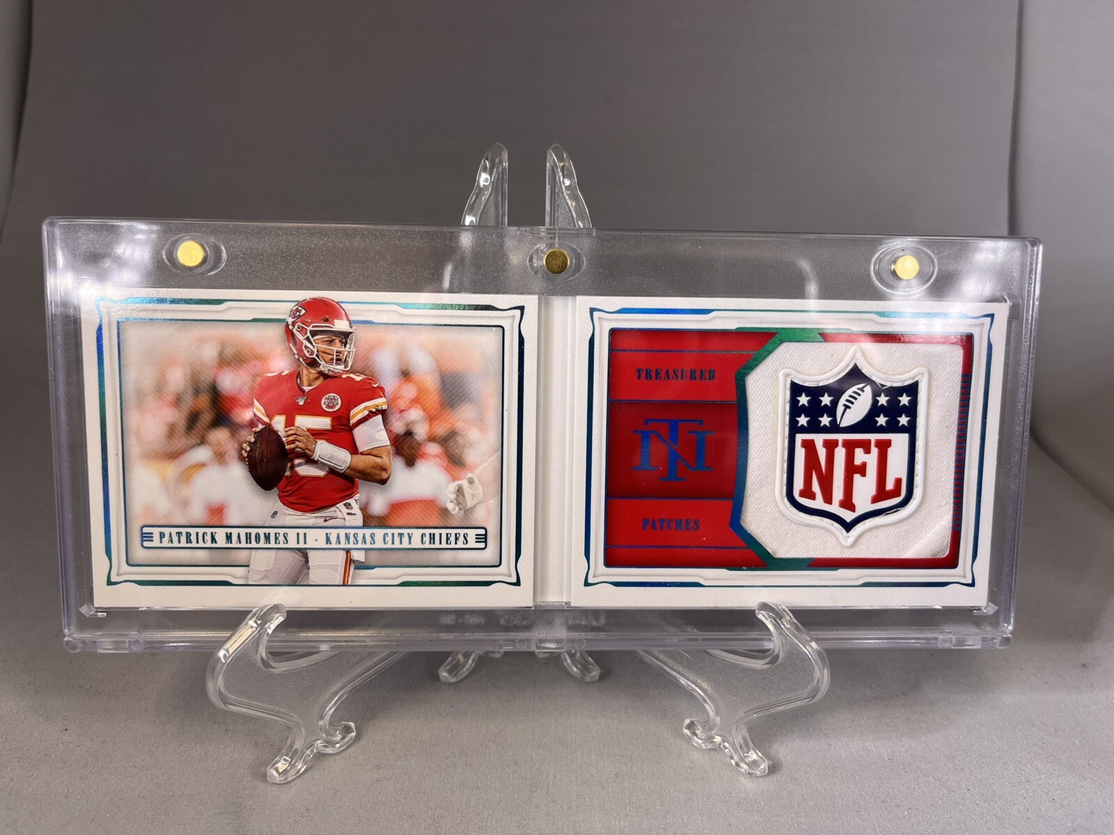 2019 National Treasures Patrick Mahomes II Treasured Patches NFL Shield ...