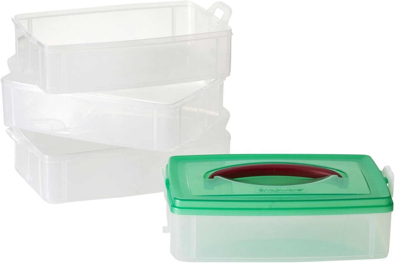 Snapware FBA_ Snap 'N Stack Seasonal (4) 6"X9" Rectangle 2.5" L(6 ...