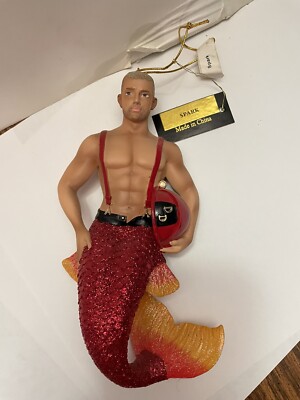 RARE December Diamonds SPARK Hot Fireman Merman Ornament 2013 | eBay