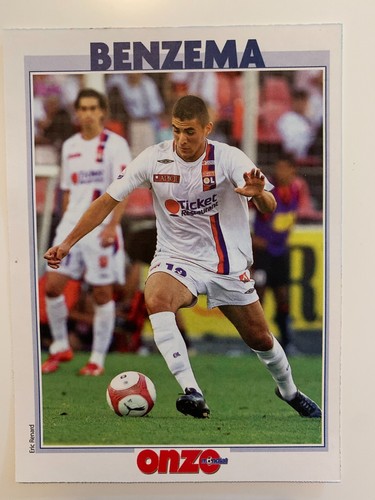 KARIM BENZEMA (LYON, REAL MADRID) RARE TRADING ROOKIE CARD COLLECTOR ...