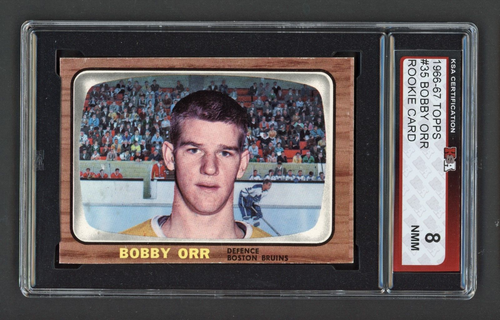1966-67 TOPPS #35 BOBBY ORR ROOKIE CARD KSA 8 NEAR MINT-MINT | eBay