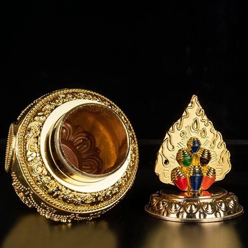 Tibetan Mani Bottle Alloy Handicraft Buddhist Organizer Tantric Tribute ...