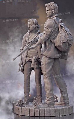 1/18 resin figures model Joel and Ellie 3D printing Unassembled ...