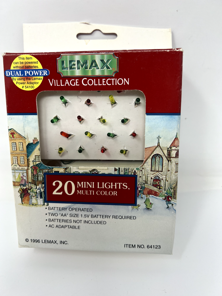 Lemax Christmas Village Accessories Tree Santa Clothes Line Mini Light ...