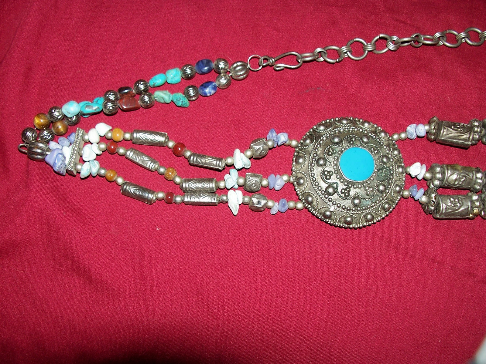 Old Hippy Belt Concho Bead Trinket Gypsy Indian Women’s Vintage Western ...