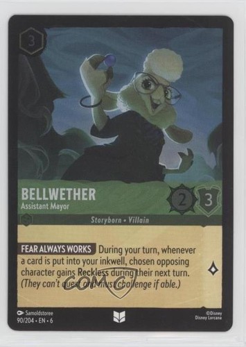 2024 Disney Lorcana - Azurite Sea Foil Bellwether Assistant Mayor #90 ...