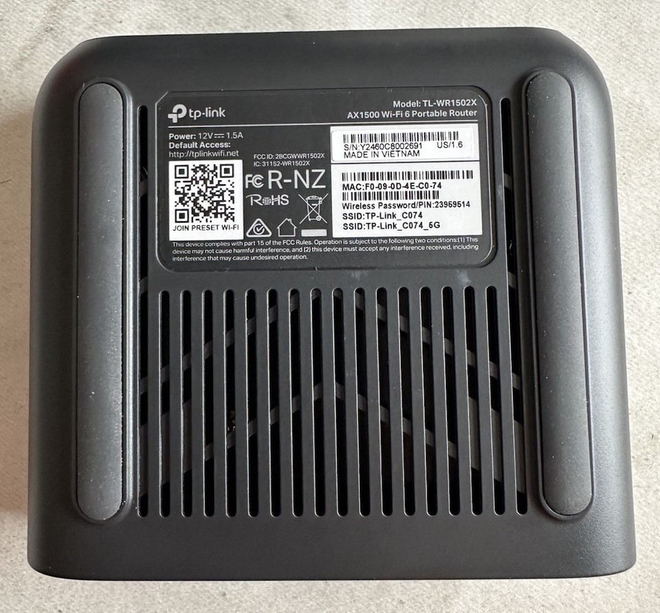 TP-Link Ultra-Portable Wi-Fi 6 AX1500 Travel Router TL-WR1502X | eBay