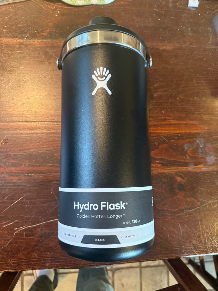 Hydro Flask 128 oz Oasis Black | eBay