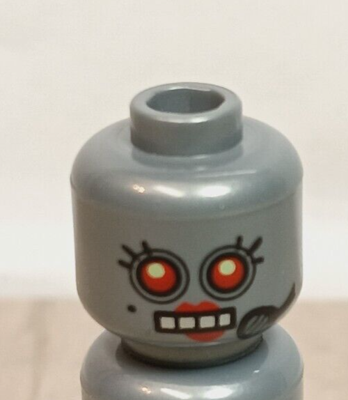 New LEGO Girl Head GIRL ROBOT Space Police Dispatcher Fire Emergency ...