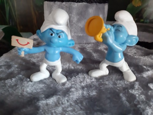 SCHTROUMPF-Schtroumpf Grognon et Schtroumpf Musicien Happy meal ...